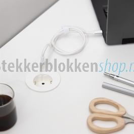 Inbouw stopcontact bureau usb-c lader | Stekkerblokkenshop.nl