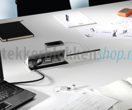 Bachmann Coni duo inbouw stekkerdoos tafel | Stekkerblokkenshop.nl