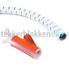 Cable eater rol 20 meter wit diameter 25mm | Stekkerblokkenshop.nl