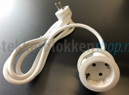 Kondator Inbouw stopcontact, wit, rond | Stekkerblokkenshop.nl
